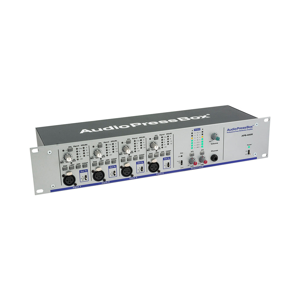 APB-400 R - 19" Rack, 4 Inputs, 4 buffered outputs | AudioPressBox